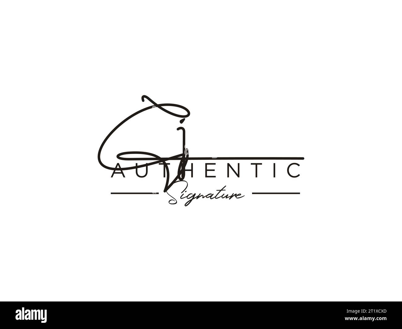CJ Signature Logo Template Vector Stock Vector Image & Art - Alamy