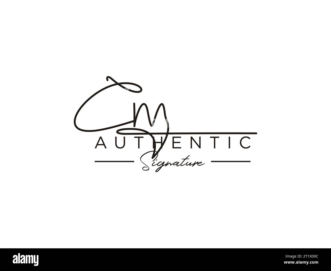 CM Signature Logo Template Vector Stock Vector Image & Art - Alamy