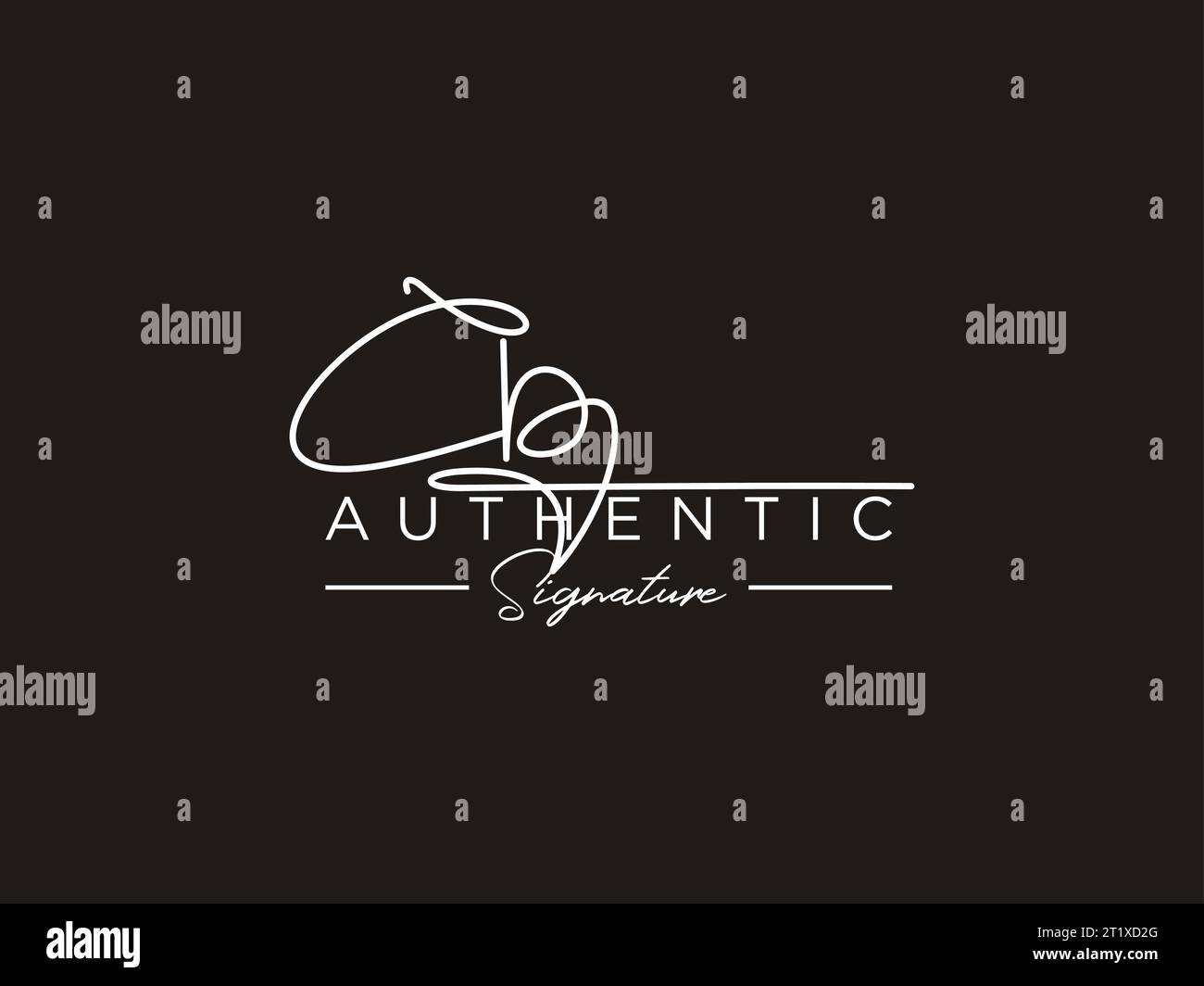 CB Signature Logo Template Vector Stock Vector Image & Art - Alamy