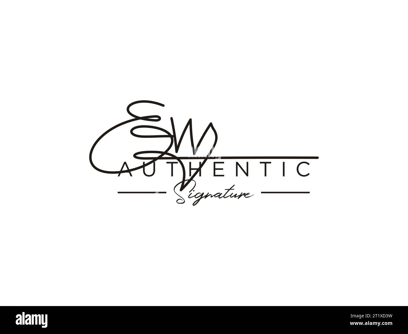 EW Signature Logo Template Vector Stock Vector Image & Art - Alamy
