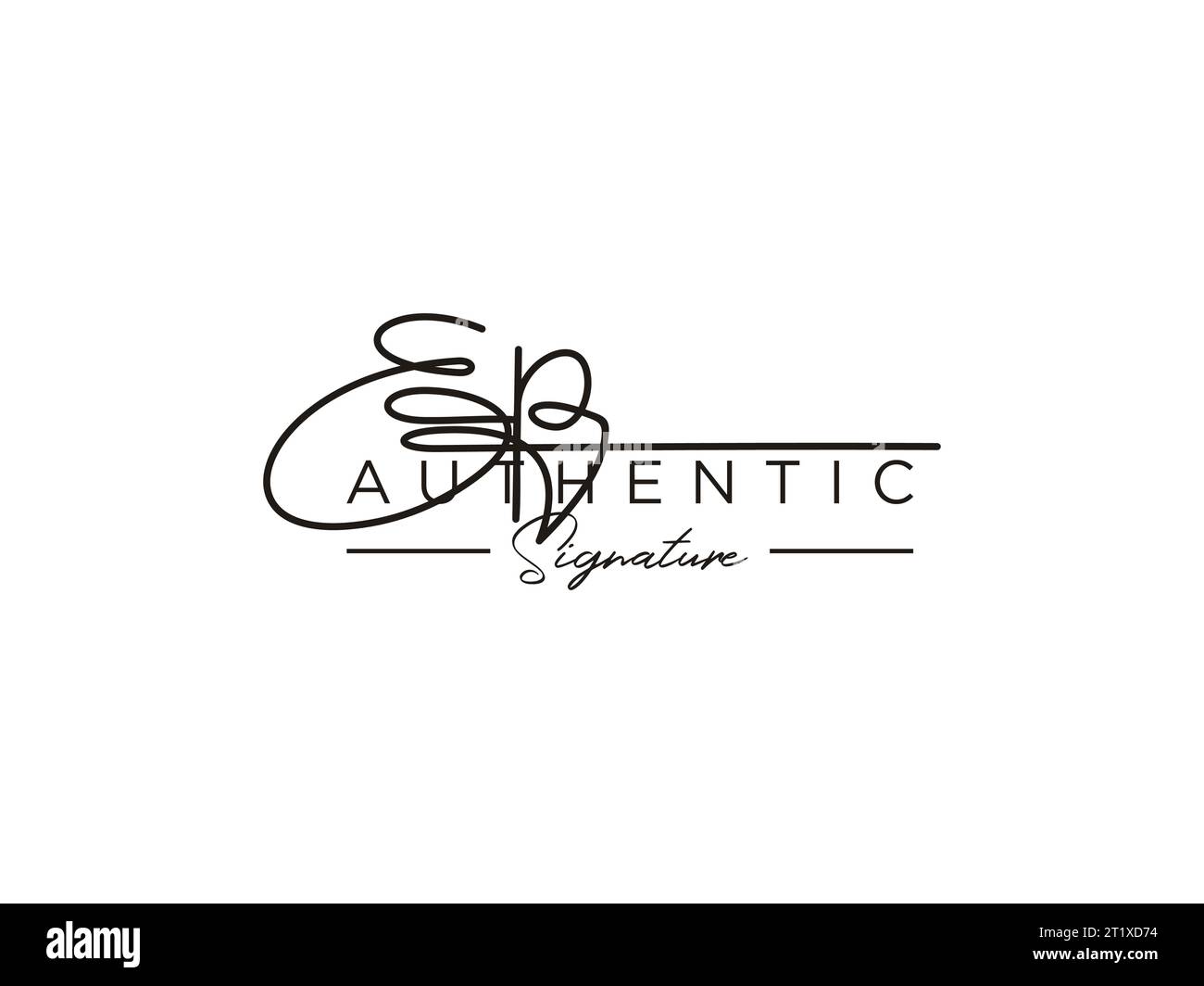 EP Signature Logo Template Vector Stock Vector Image & Art - Alamy
