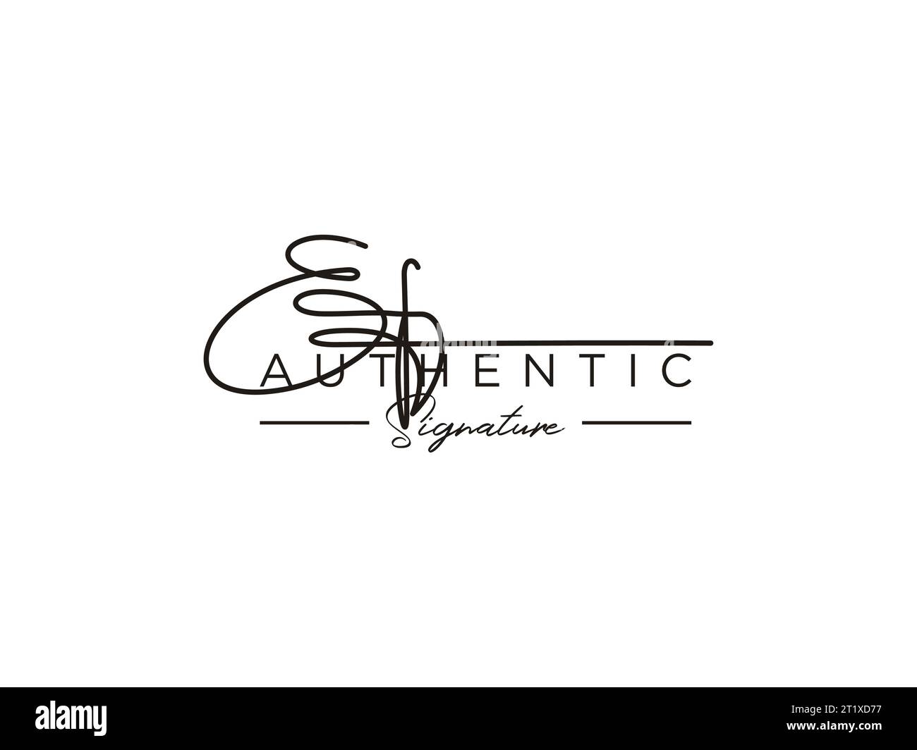 EF Signature Logo Template Vector Stock Vector Image & Art - Alamy