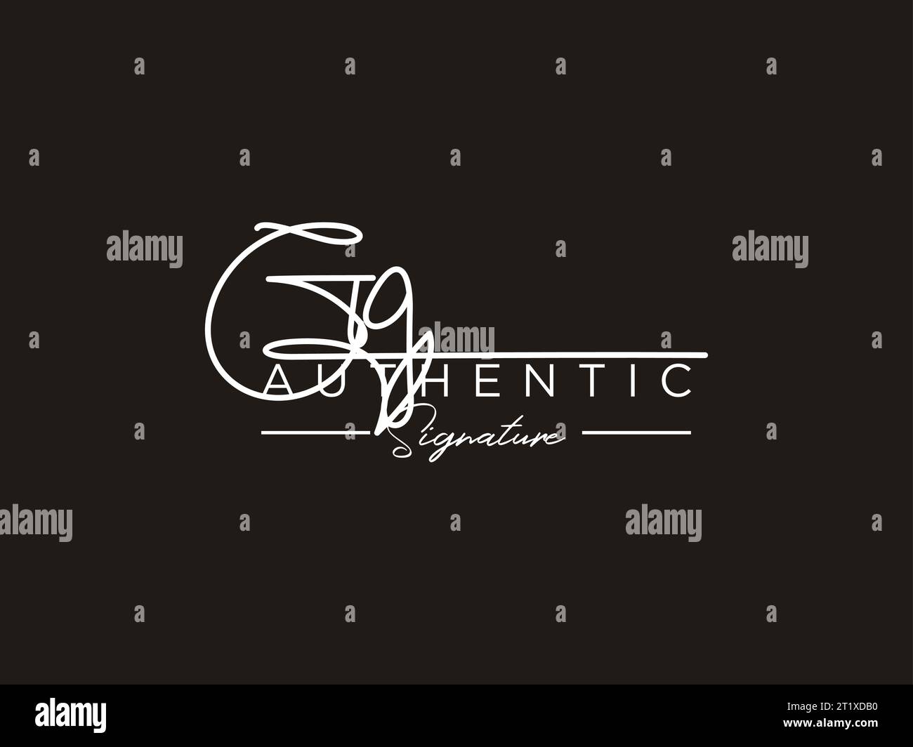 GG Signature Logo Template Vector Stock Vector Image & Art - Alamy