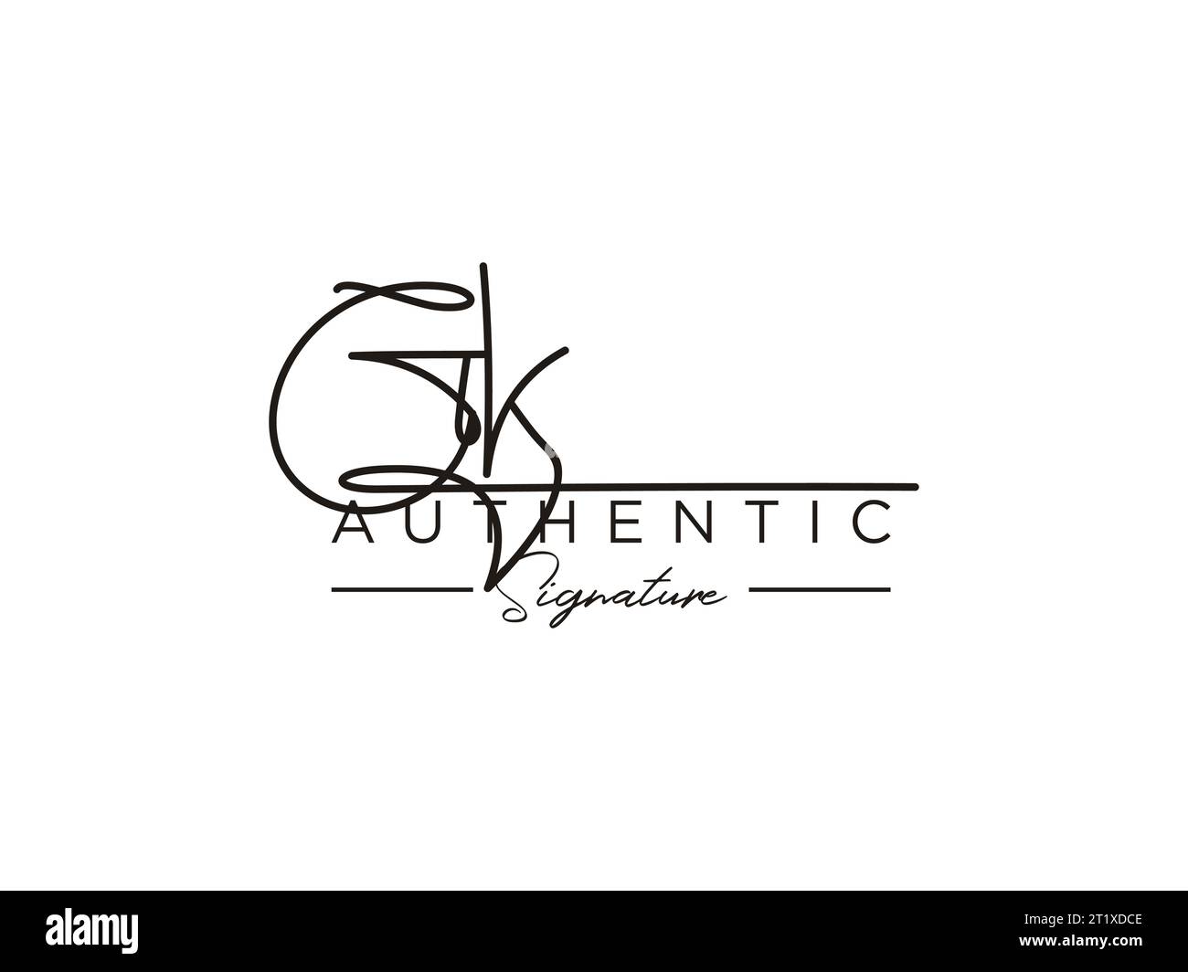 GK Signature Logo Template Vector Stock Vector Image & Art - Alamy