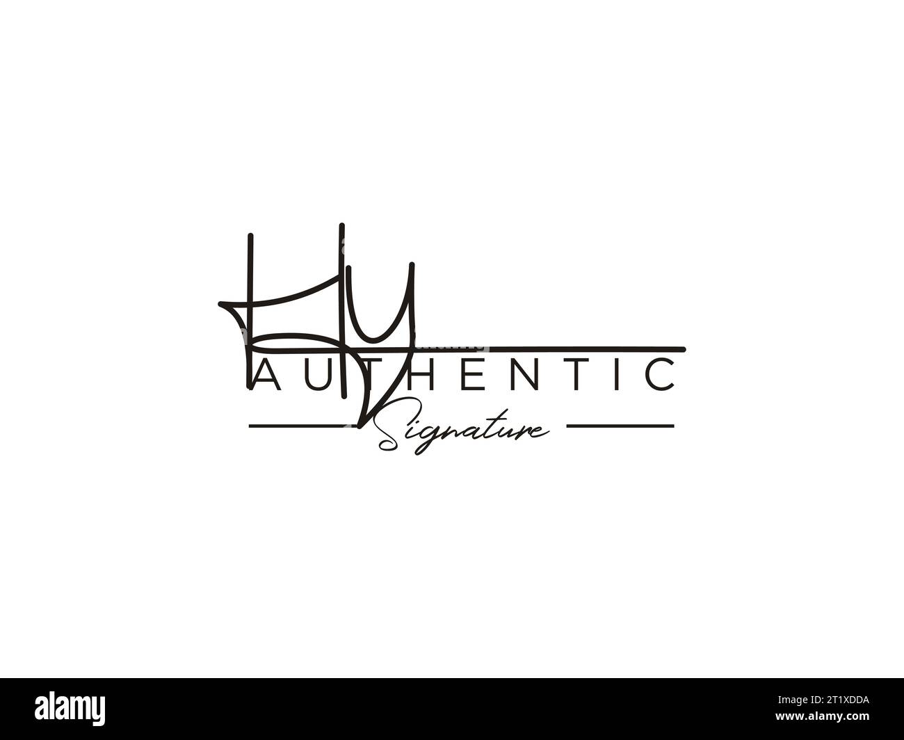 HU Signature Logo Template Vector Stock Vector Image & Art - Alamy