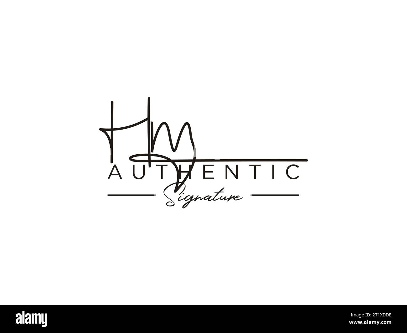 HM Signature Logo Template Vector Stock Vector Image & Art - Alamy