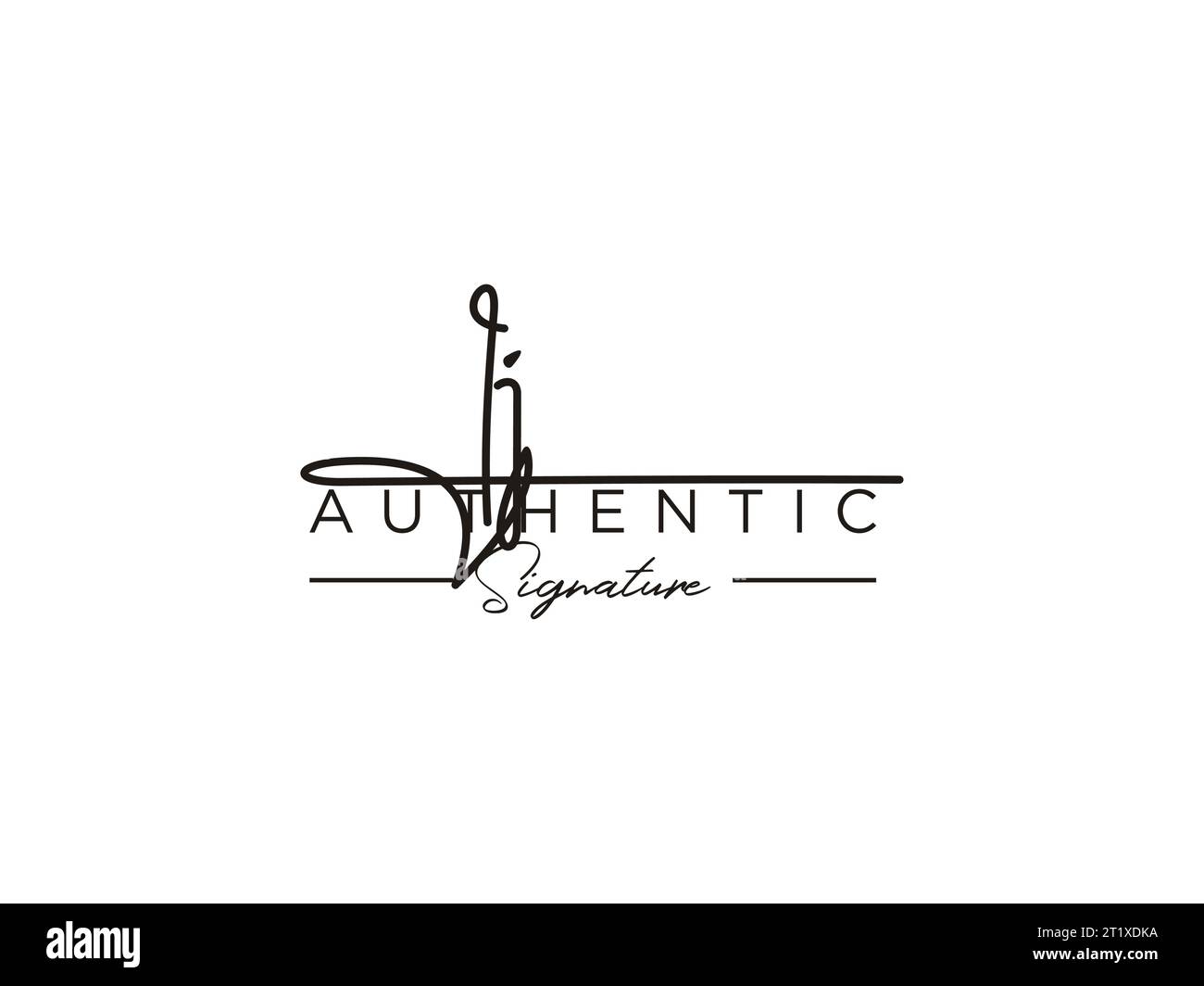 Ij signature Stock Vector Images - Alamy