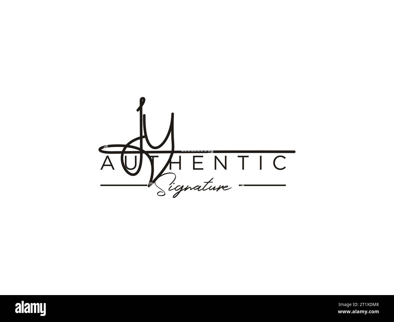 JU Signature Logo Template Vector Stock Vector Image & Art - Alamy