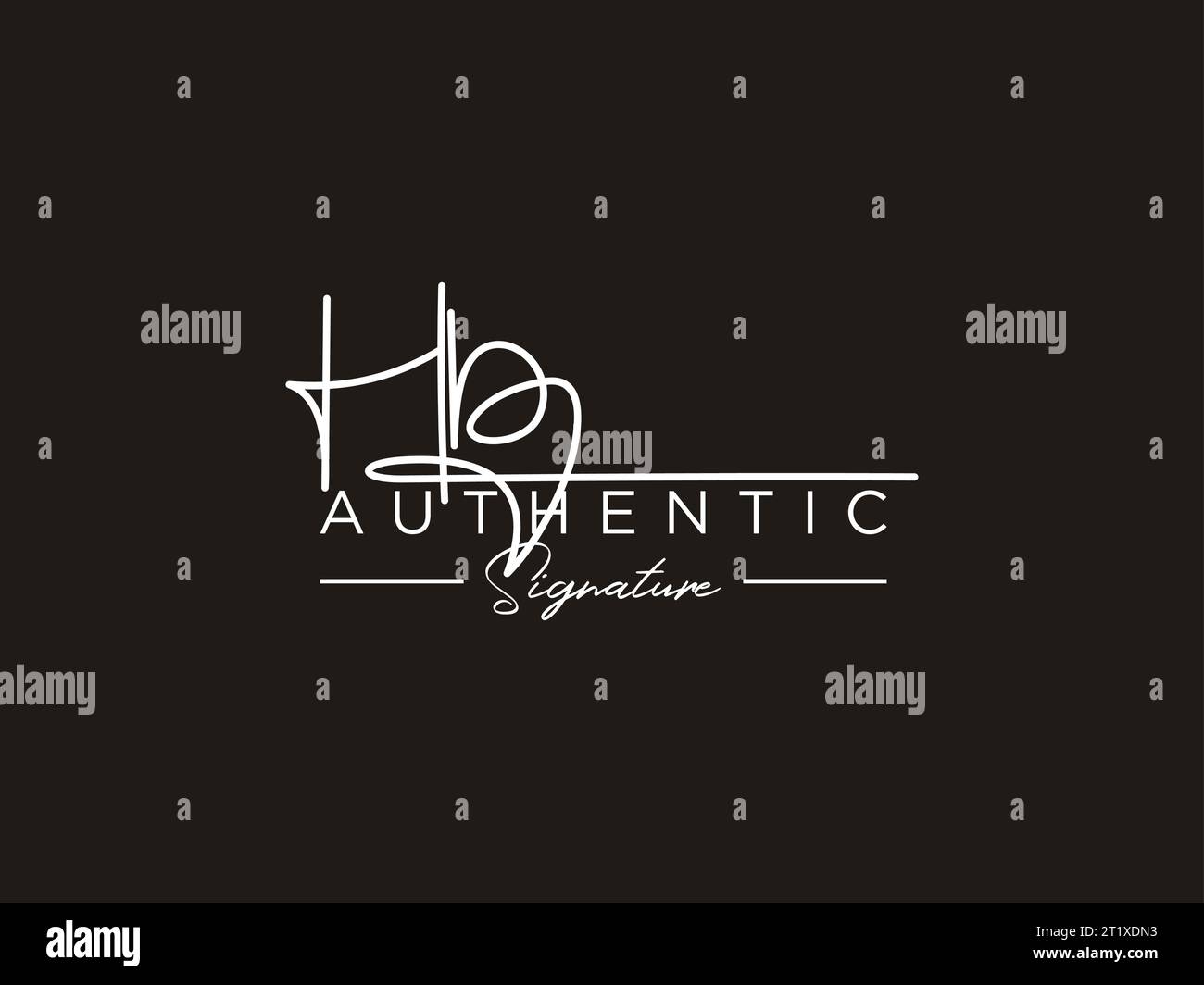 HB Signature Logo Template Vector Stock Vector Image & Art - Alamy