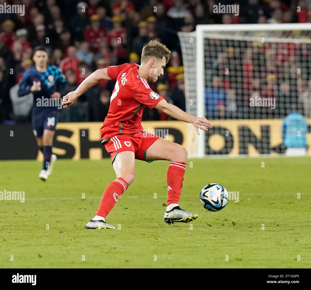 Cardiff,UK, 15 Oct 2023 David Brooks (Wales) in action during the ...