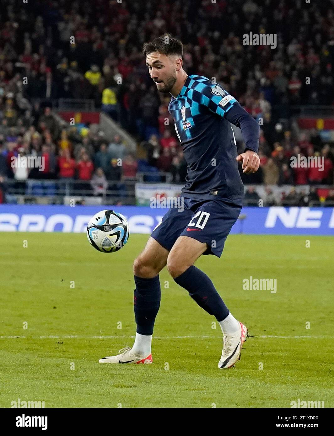 Cardiff,UK, 15 Oct 2023 Dion Drena Beljo (Croatia) in action during the ...