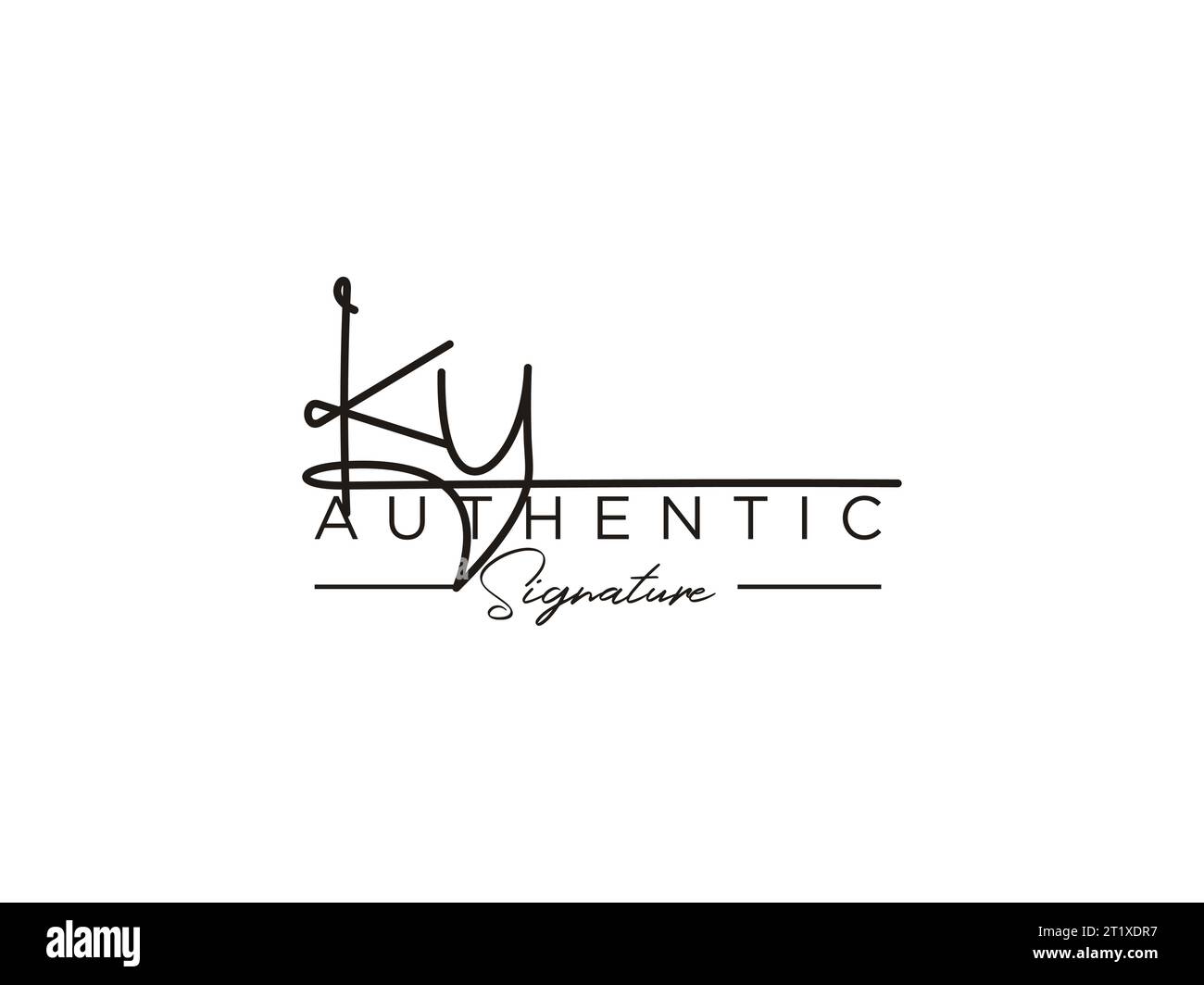 KU Signature Logo Template Vector Stock Vector Image & Art - Alamy