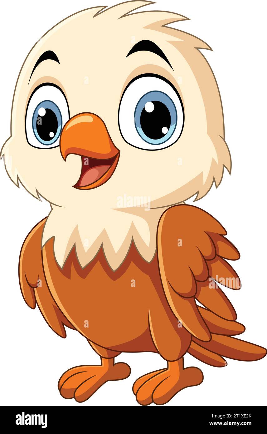 Cartoon little eagle on white background Stock Vector Image & Art - Alamy