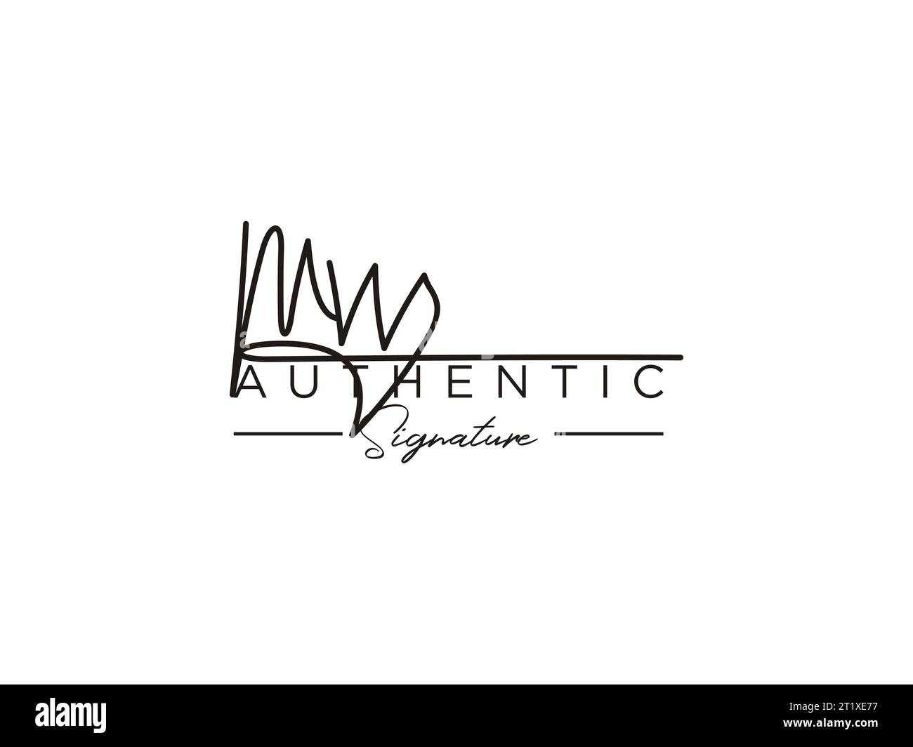 MW Signature Logo Template Vector Stock Vector Image & Art - Alamy