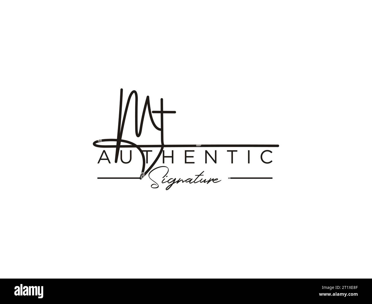 MT Signature Logo Template Vector Stock Vector Image & Art - Alamy
