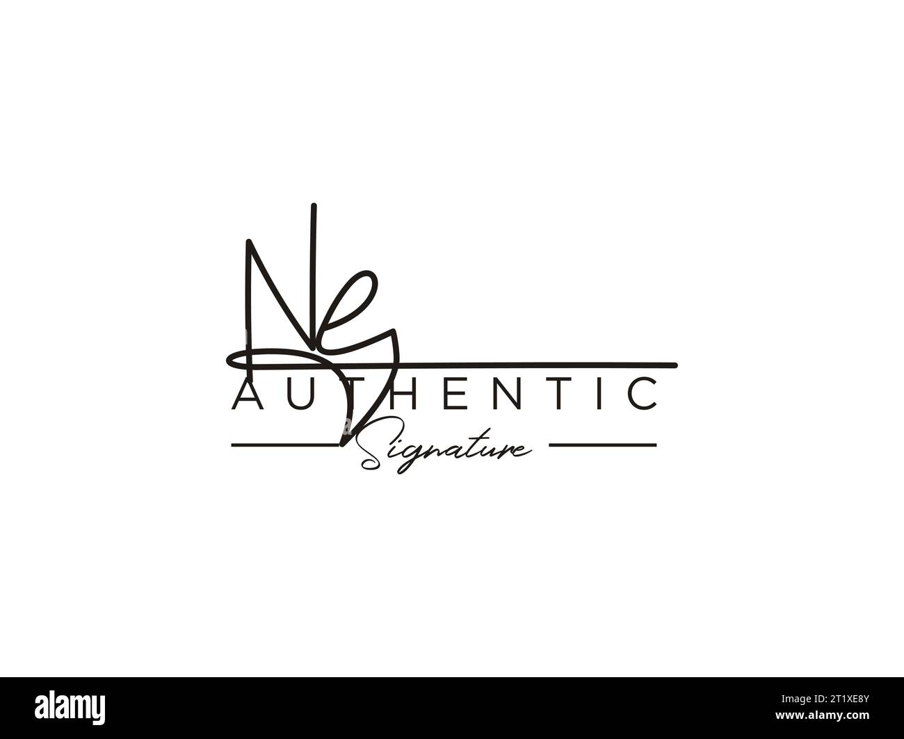 NE Signature Logo Template Vector Stock Vector Image & Art - Alamy