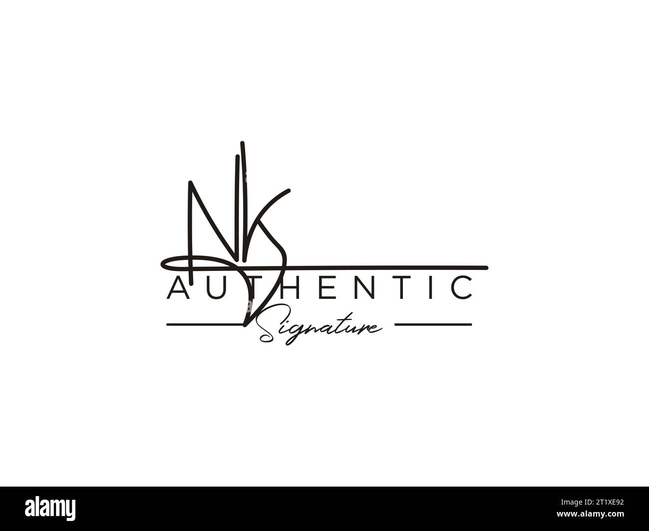 NK Signature Logo Template Vector Stock Vector Image & Art - Alamy