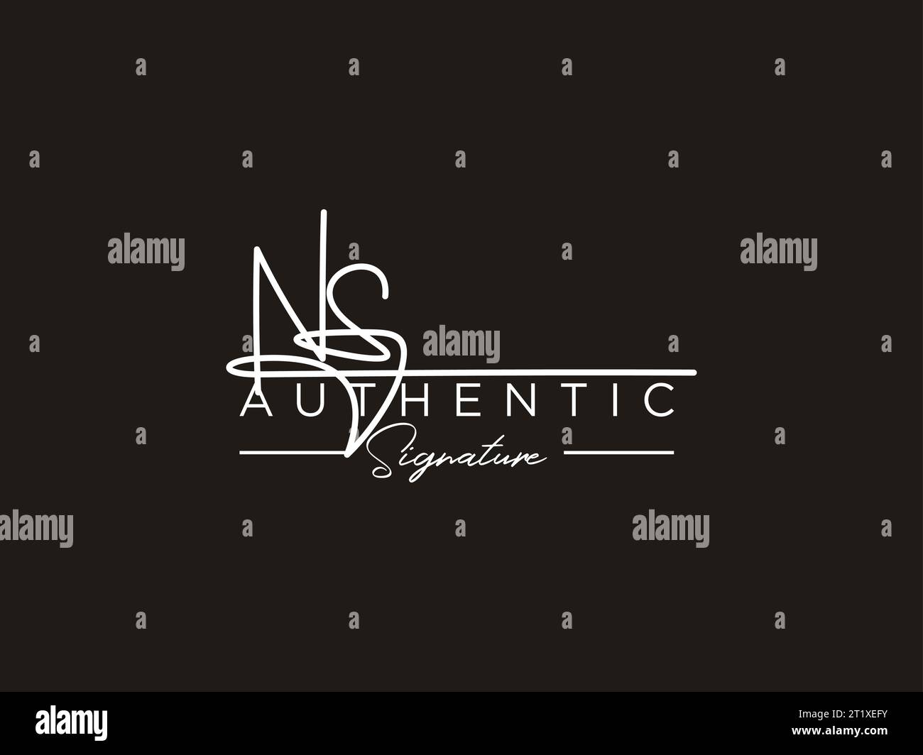 NS Signature Logo Template Vector Stock Vector Image & Art - Alamy