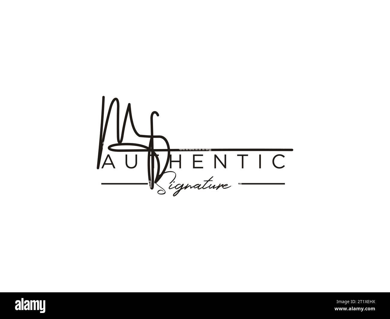 MF Signature Logo Template Vector Stock Vector Image & Art - Alamy