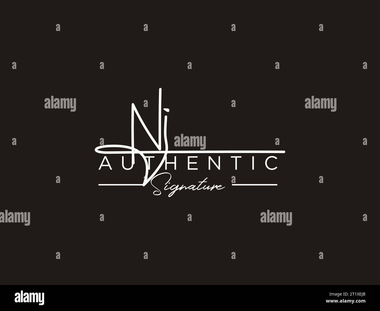 NI Signature Logo Template Vector Stock Vector Image & Art - Alamy