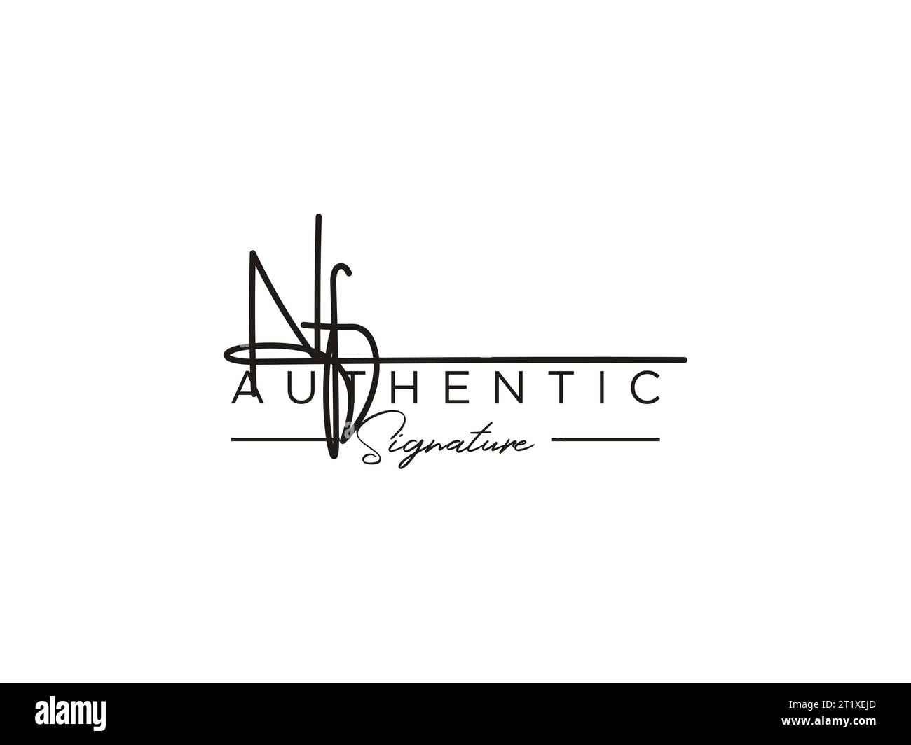 NF Signature Logo Template Vector Stock Vector Image & Art - Alamy