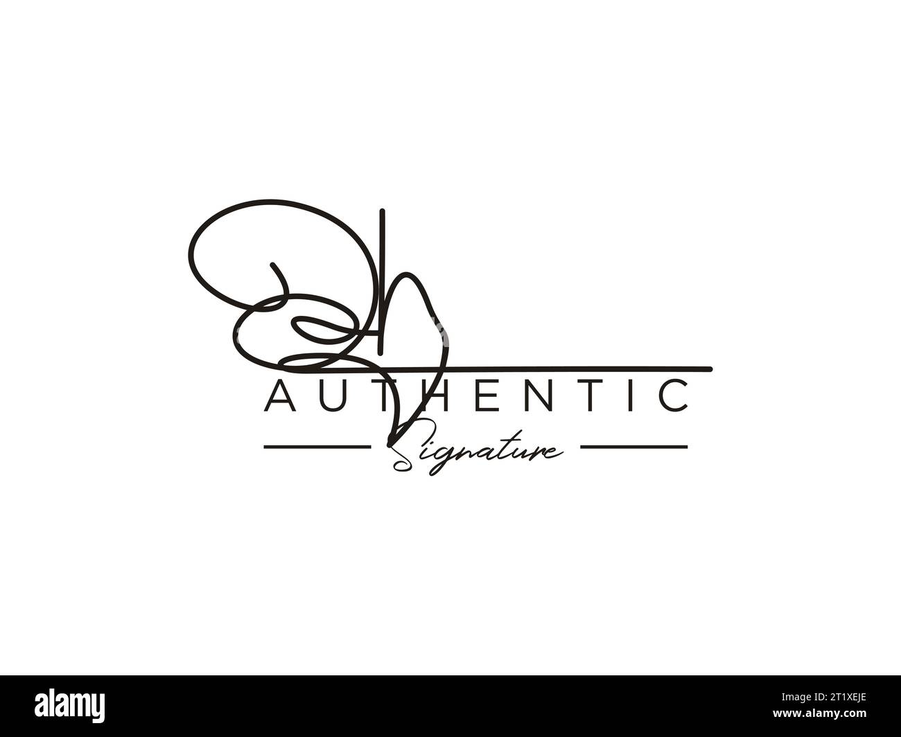 OH Signature Logo Template Vector Stock Vector Image & Art - Alamy
