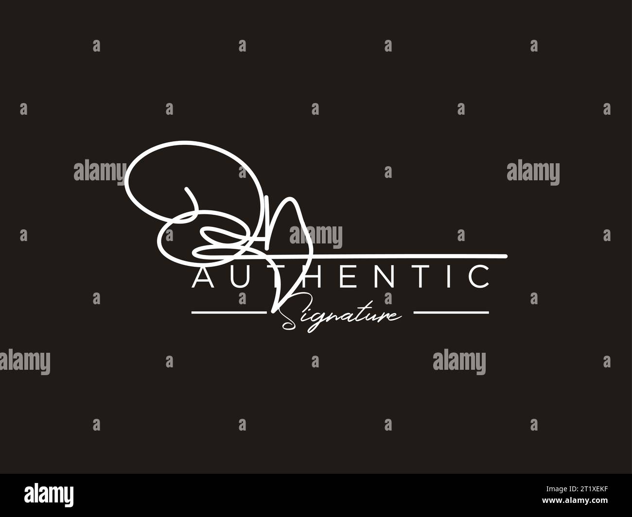 ON Signature Logo Template Vector Stock Vector Image & Art - Alamy