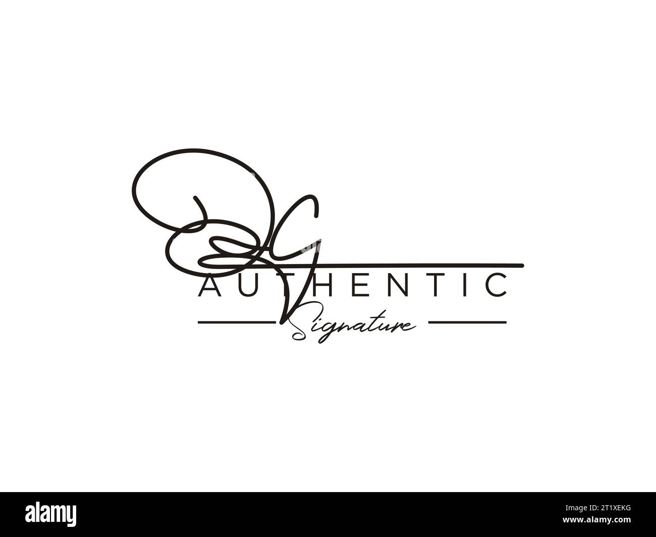 OC Signature Logo Template Vector Stock Vector Image & Art - Alamy
