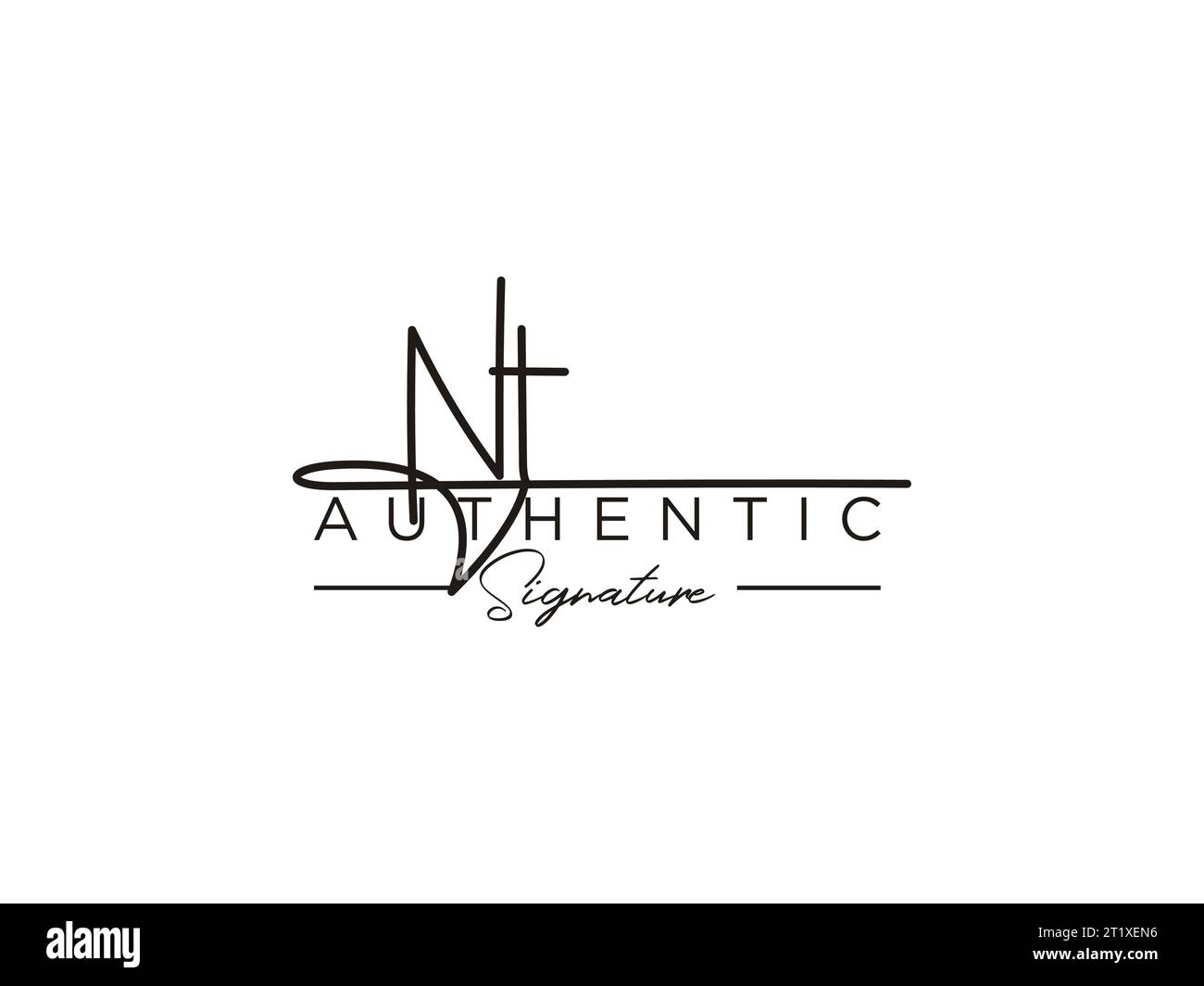 NT Signature Logo Template Vector Stock Vector Image & Art - Alamy