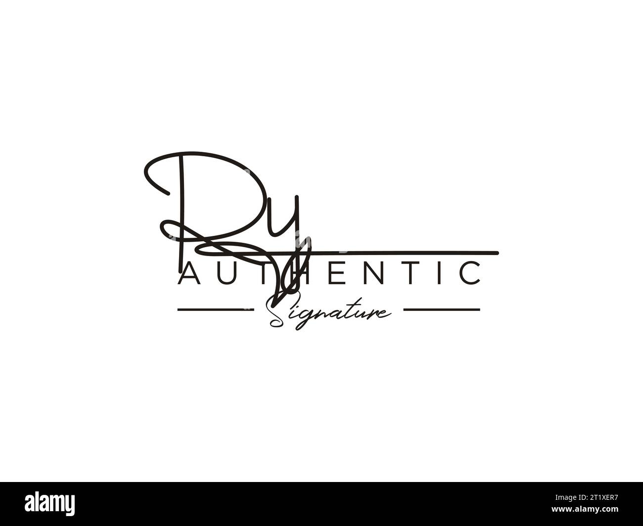 Ry Signature Logo Template Vector Stock Vector Image And Art Alamy