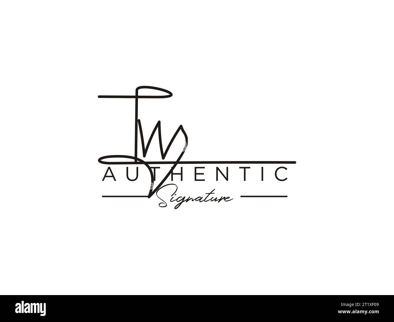 TW Signature Logo Template Vector Stock Vector Image & Art - Alamy