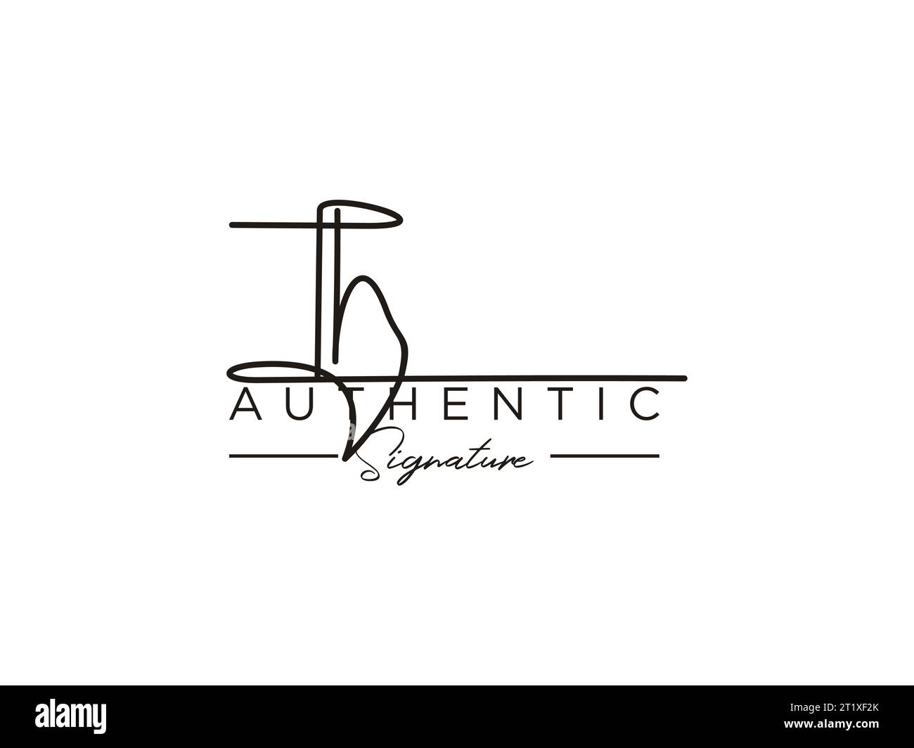 TH Signature Logo Template Vector Stock Vector Image & Art - Alamy