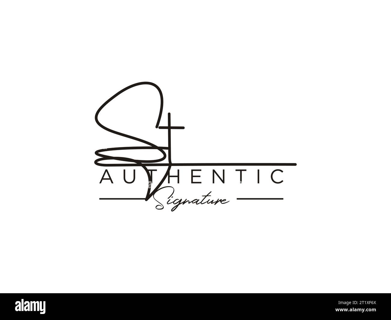 ST Signature Logo Template Vector Stock Vector Image & Art - Alamy