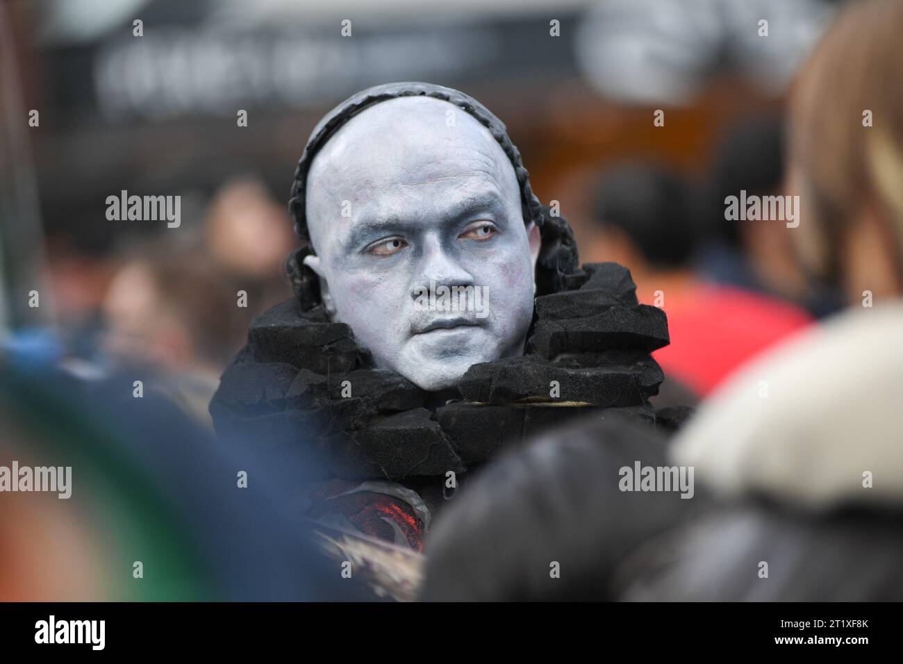 New York, USA. 15th Oct, 2023. People in costume are seen at New York ...