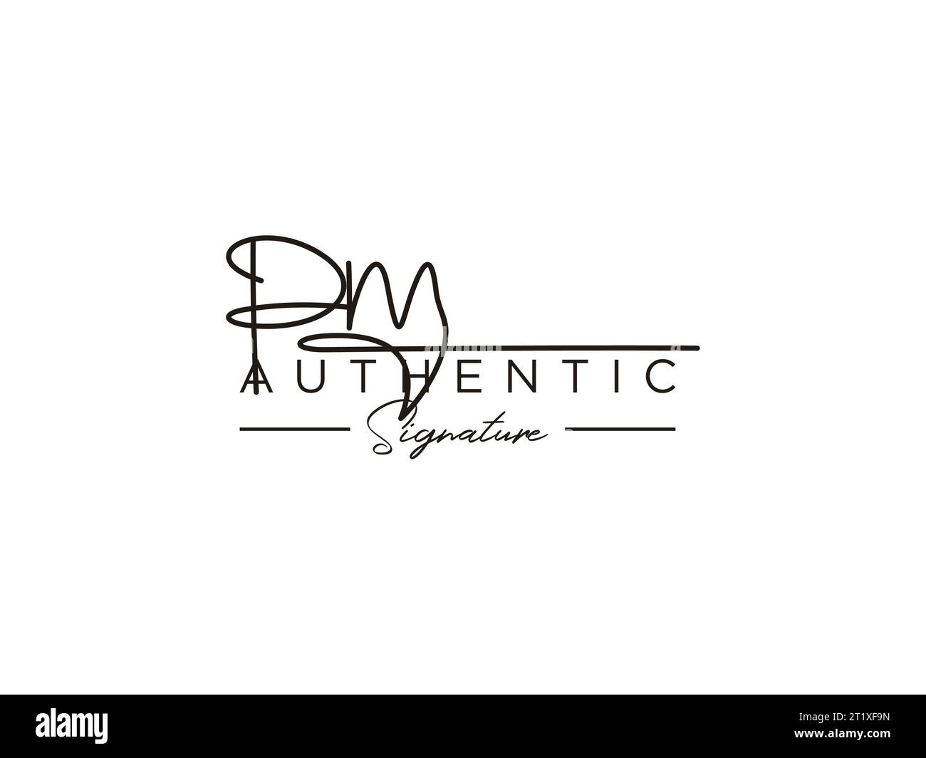 PM Signature Logo Template Vector Stock Vector Image & Art - Alamy