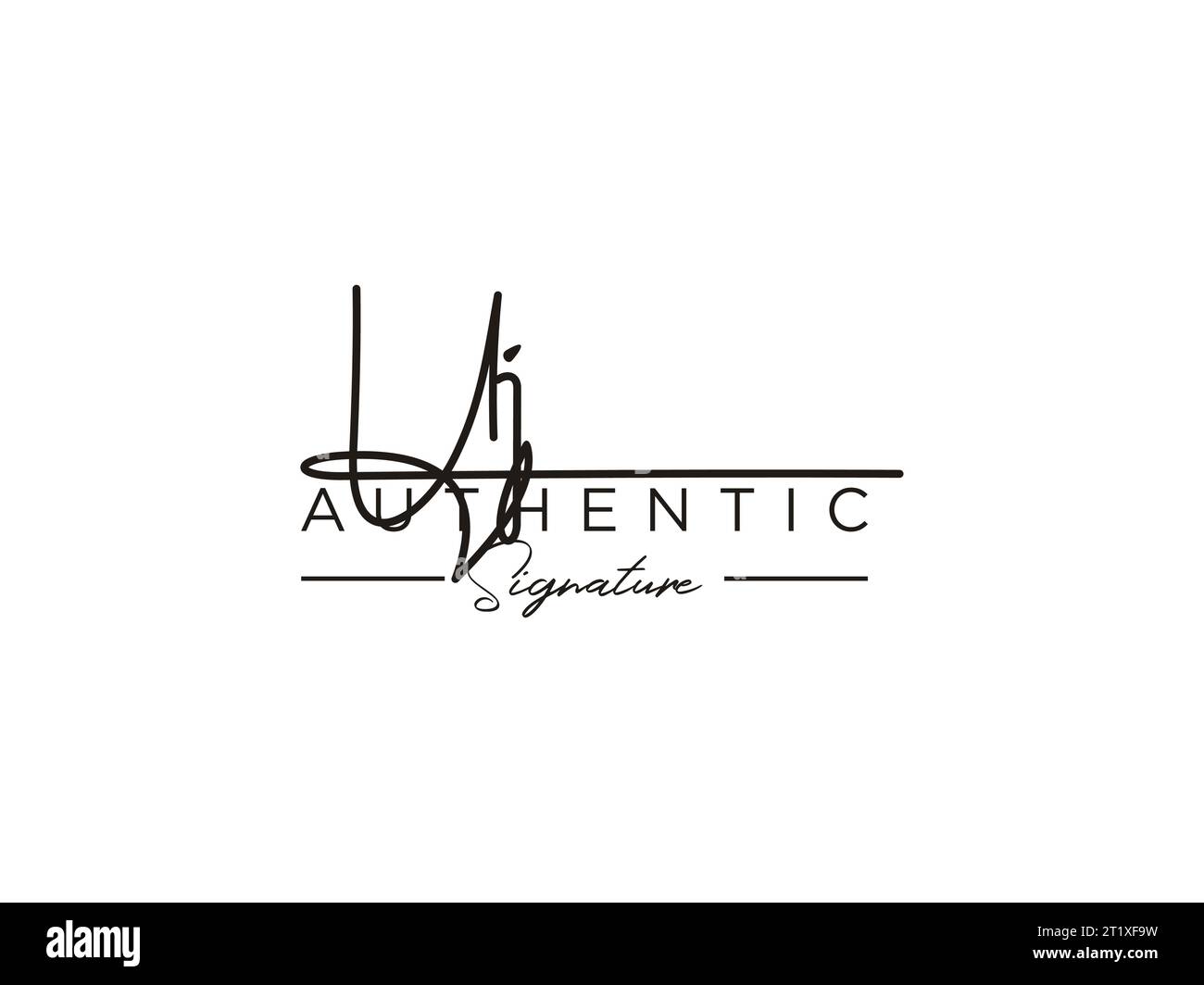 UJ Signature Logo Template Vector Stock Vector Image & Art - Alamy