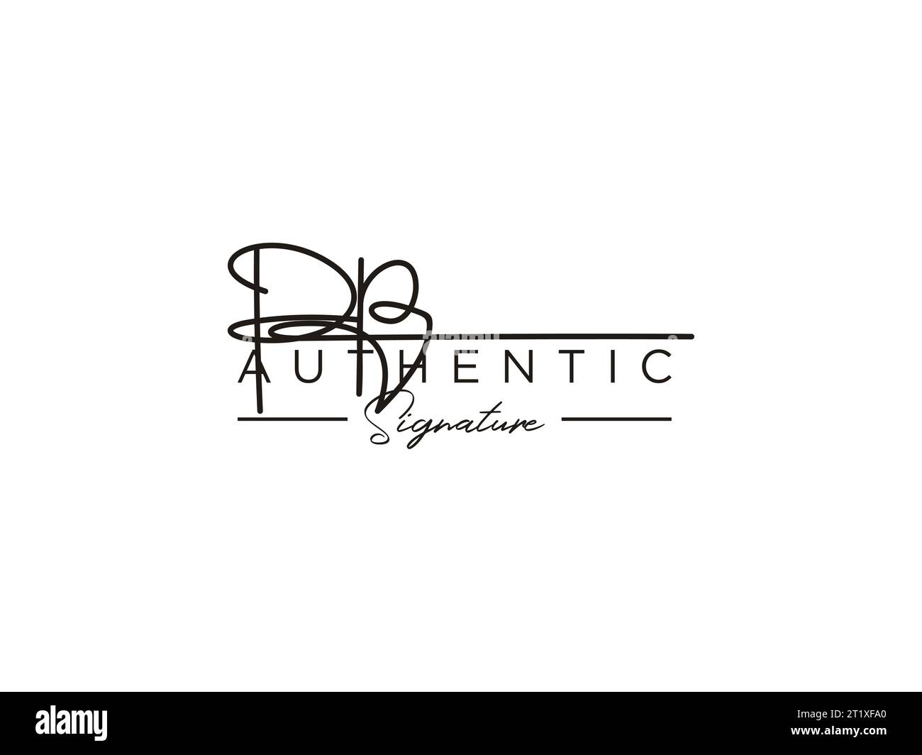 PP Signature Logo Template Vector Stock Vector Image & Art - Alamy