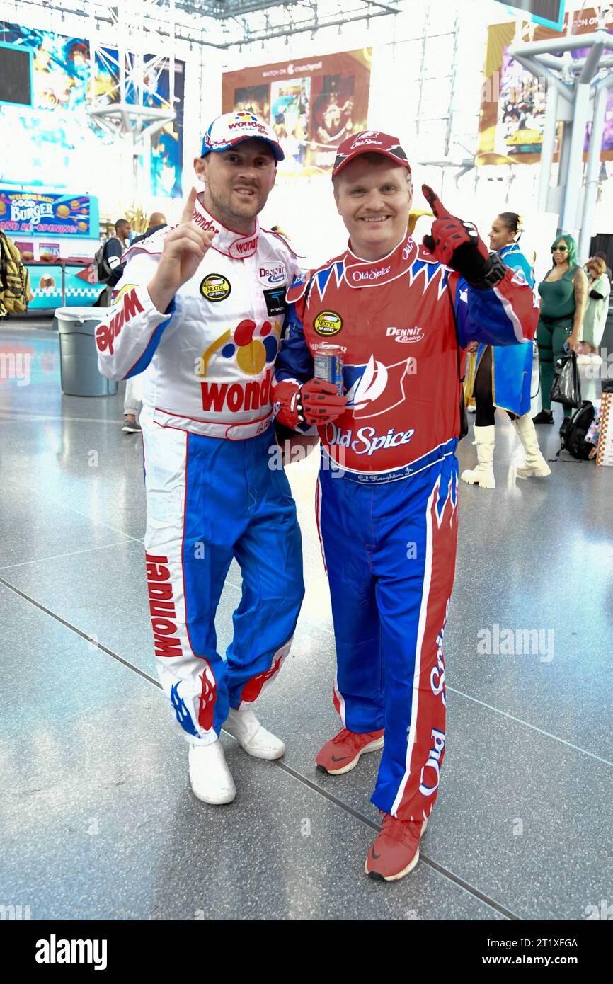 New York, USA. 15th Oct, 2023. People in costume as Ricky Bobby and Cal ...