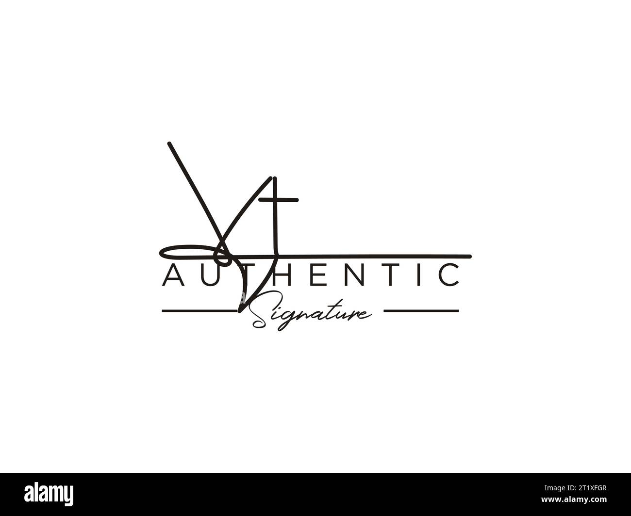 VT Signature Logo Template Vector Stock Vector Image & Art - Alamy