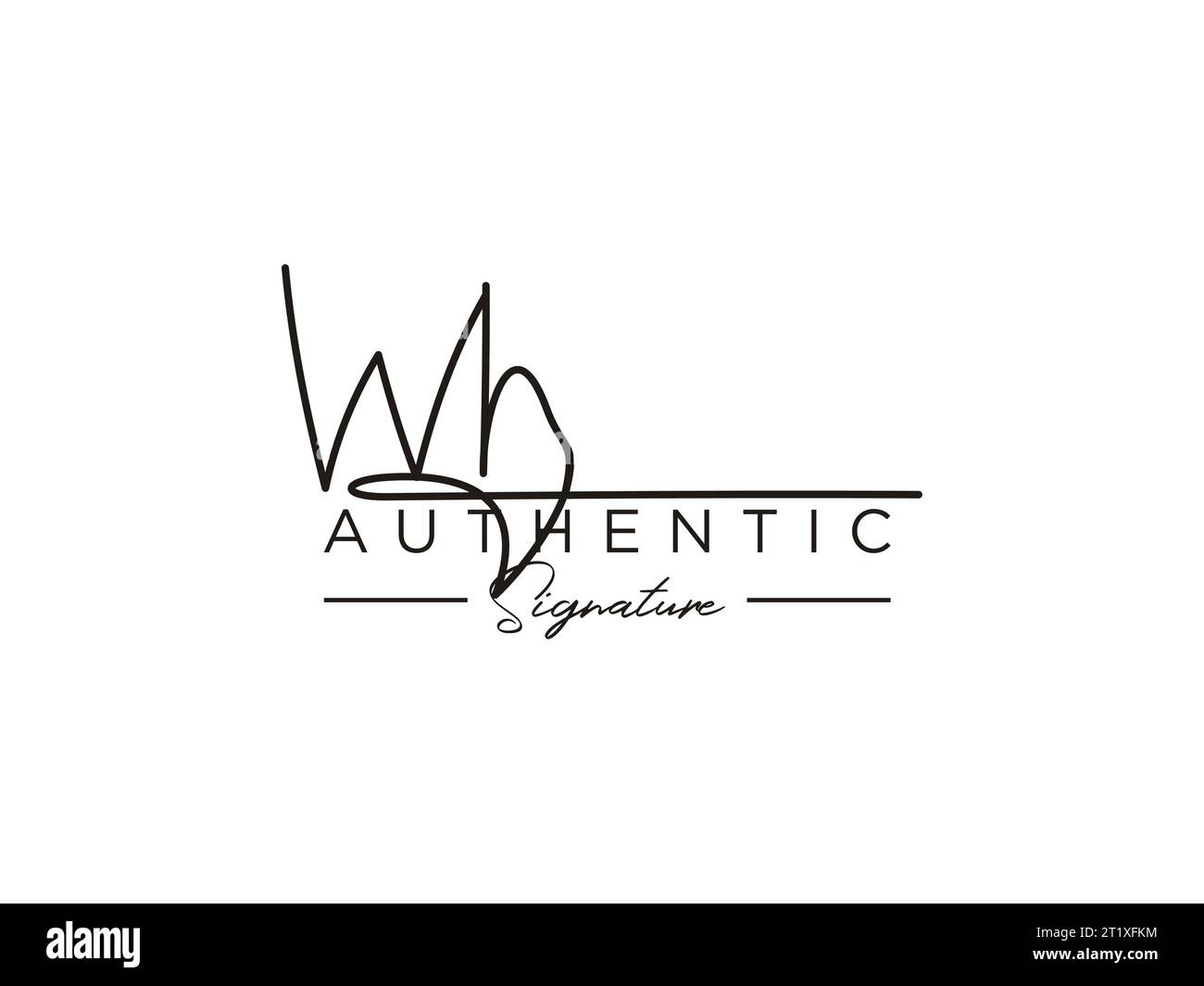 WH Signature Logo Template Vector Stock Vector Image & Art - Alamy