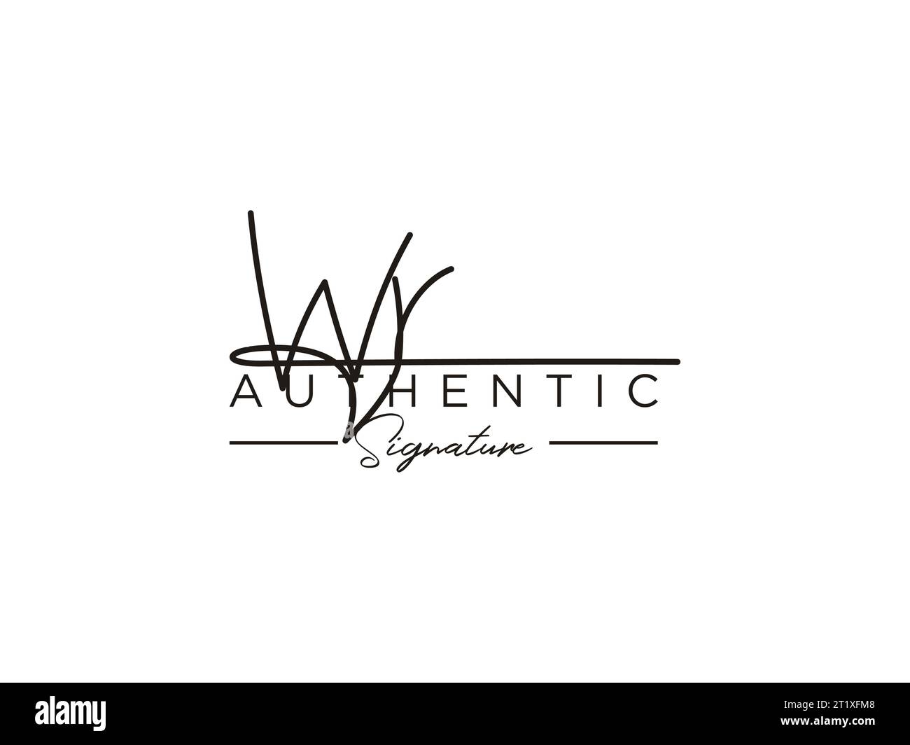 WR Signature Logo Template Vector Stock Vector Image & Art - Alamy