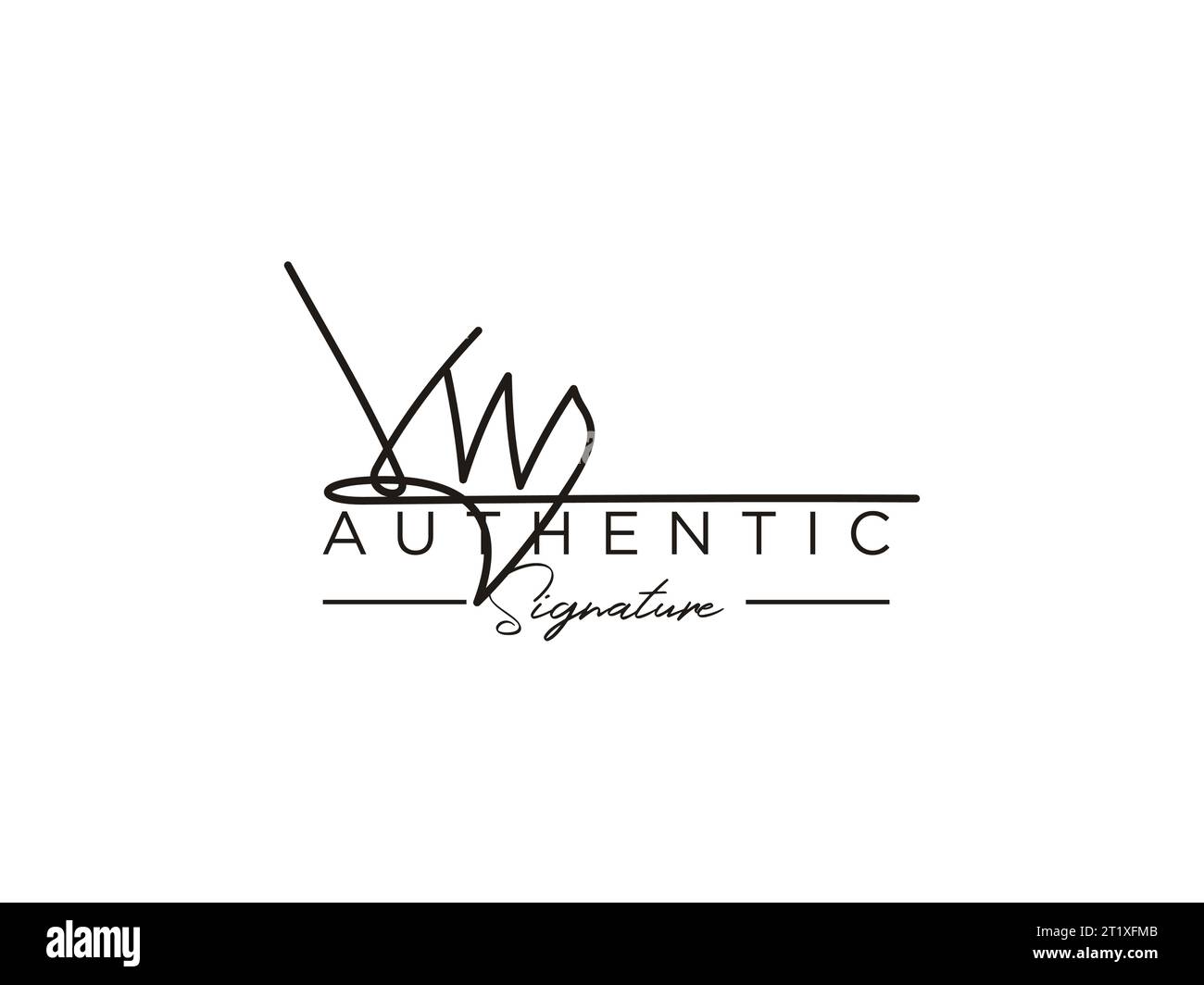 VW Signature Logo Template Vector Stock Vector Image & Art - Alamy