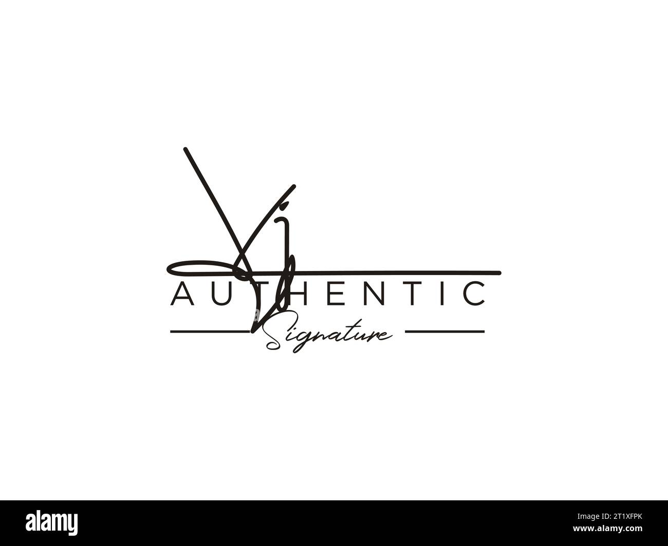 Vj signature Stock Vector Images - Alamy