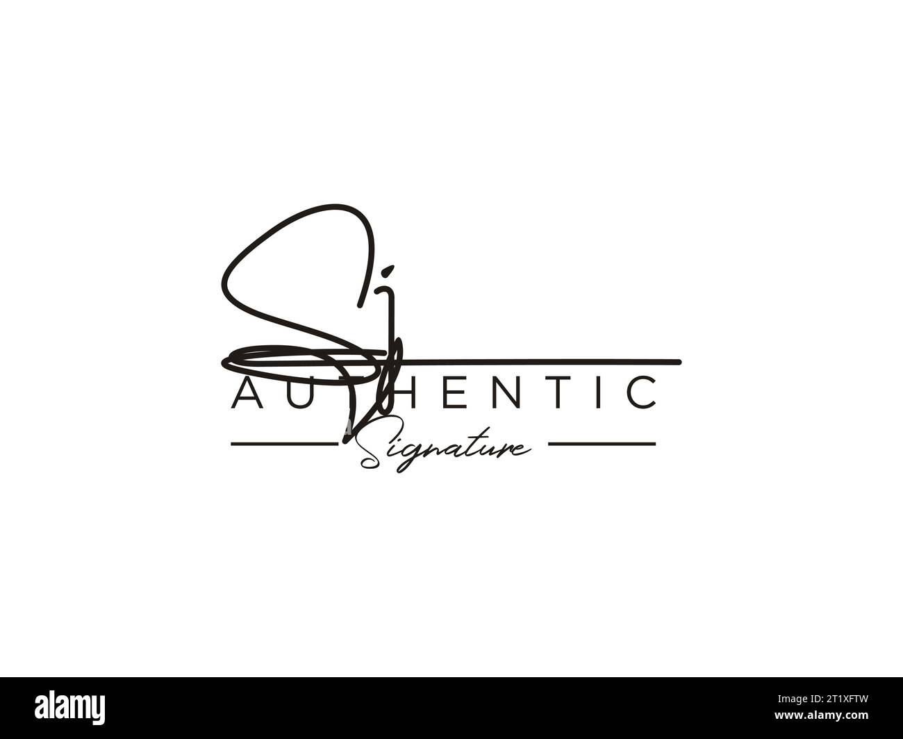 SJ Signature Logo Template Vector Stock Vector Image & Art - Alamy