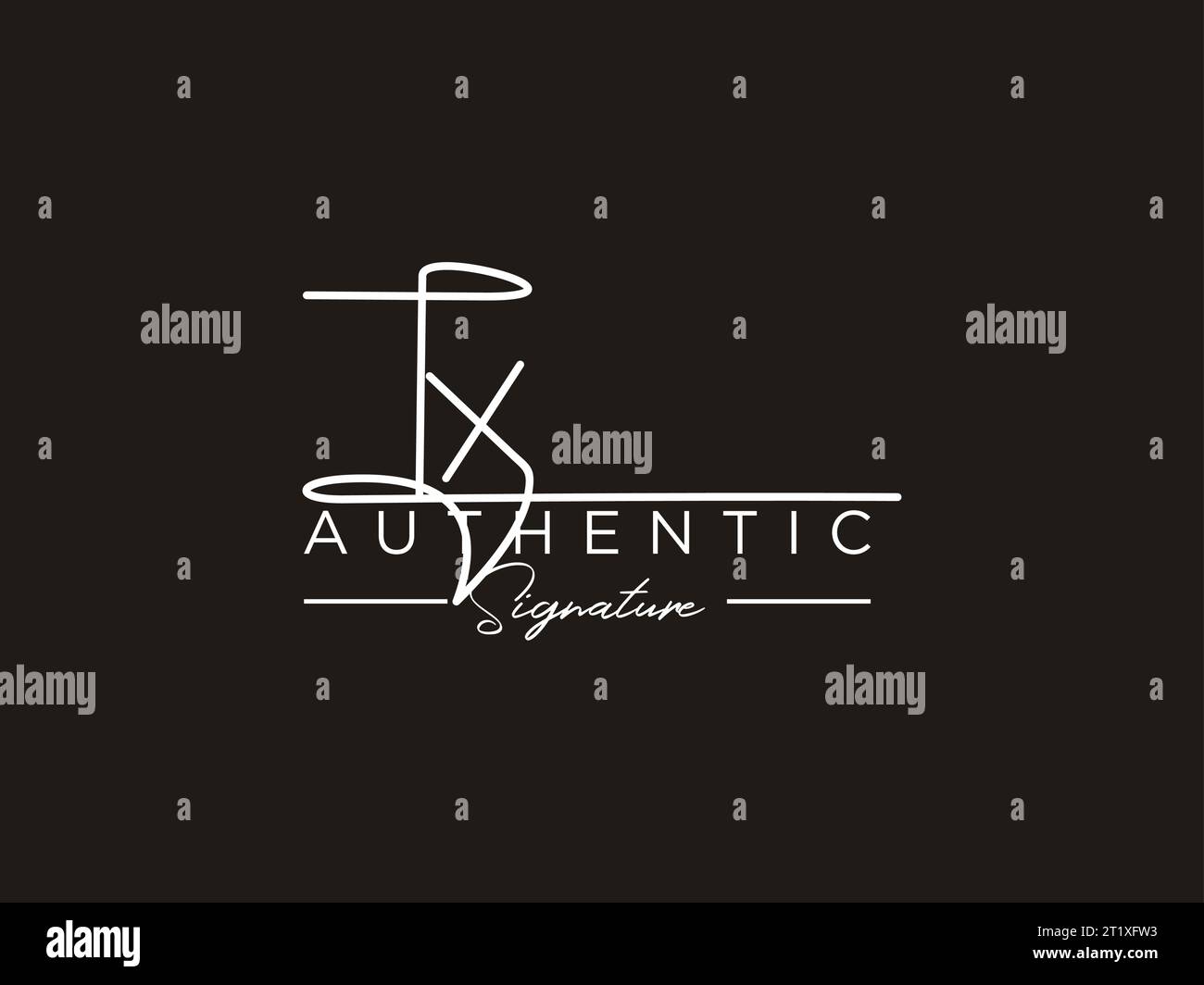 TX Signature Logo Template Vector Stock Vector Image & Art - Alamy