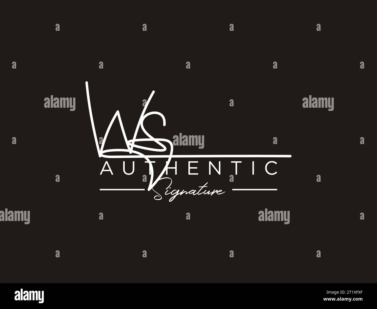 WS Signature Logo Template Vector Stock Vector Image & Art - Alamy