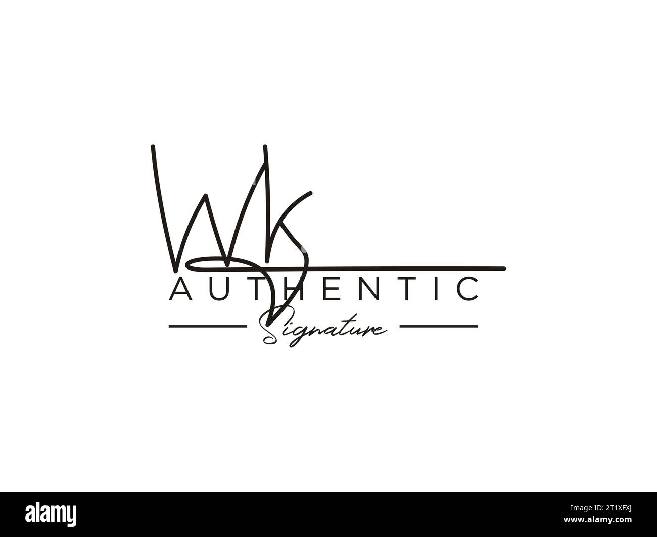 WK Signature Logo Template Vector Stock Vector Image & Art - Alamy