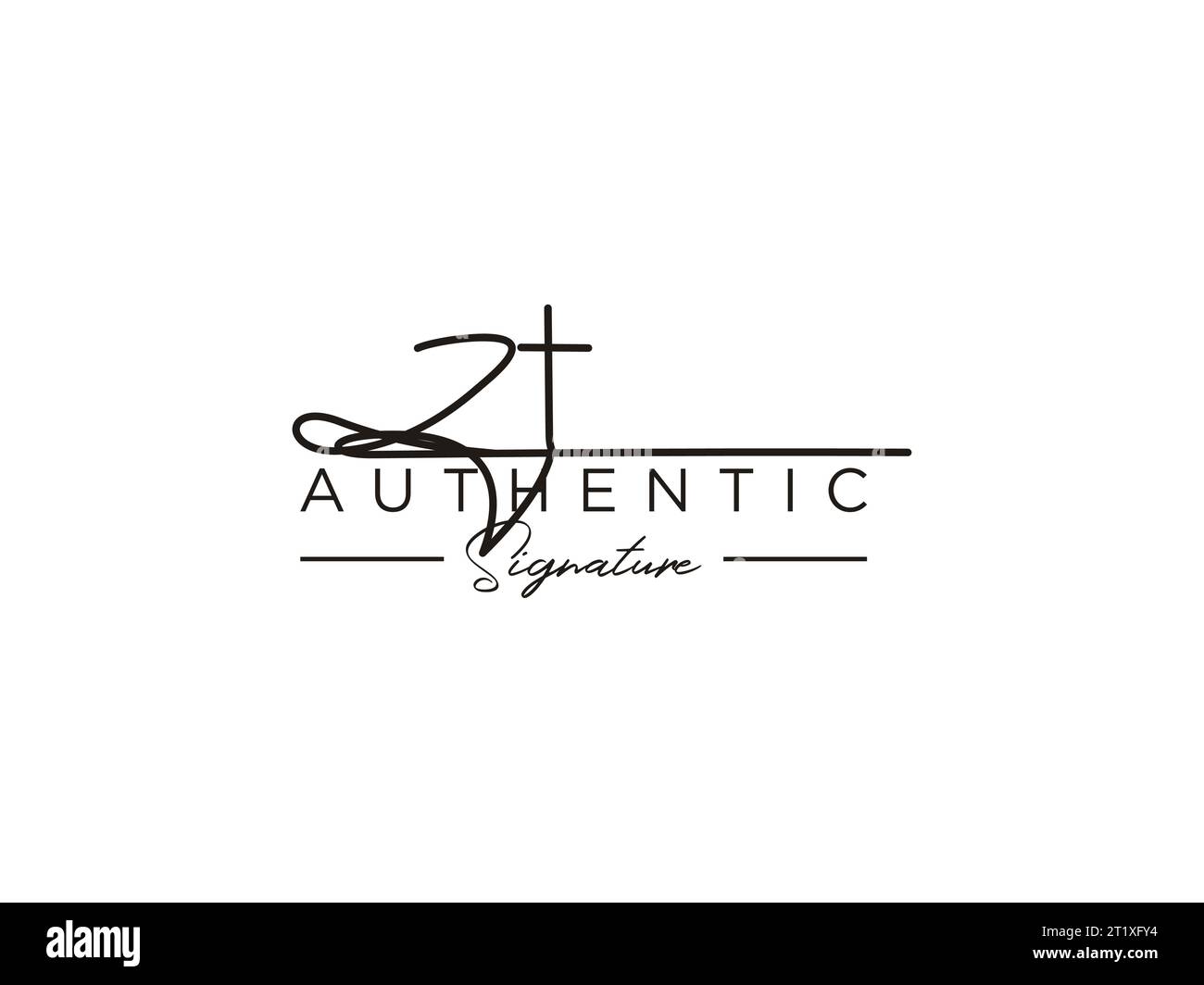 ZT Signature Logo Template Vector Stock Vector Image & Art - Alamy