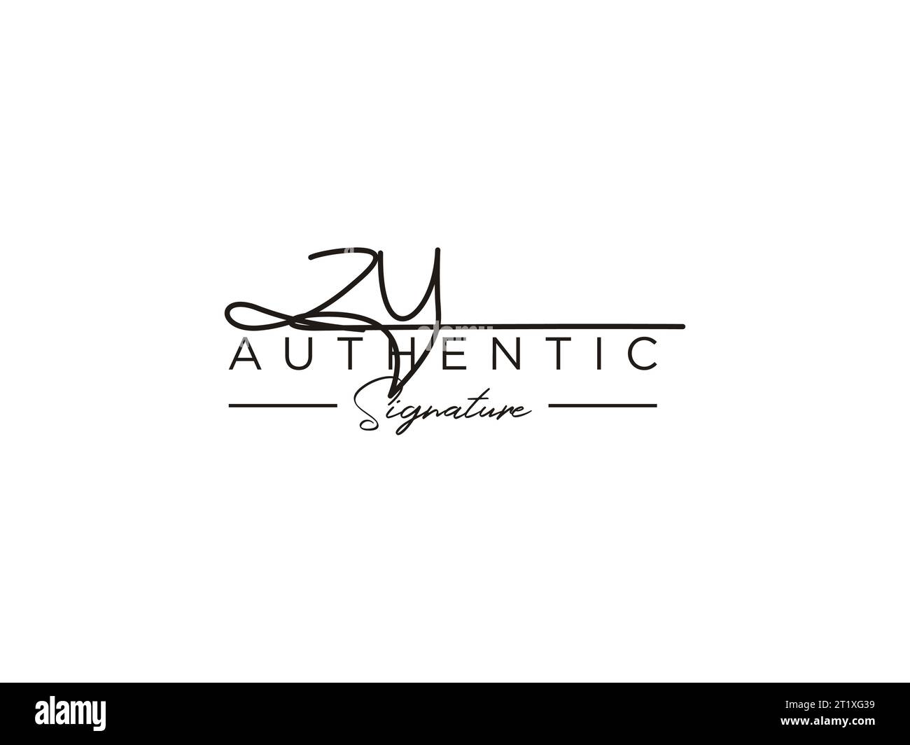 ZU Signature Logo Template Vector Stock Vector Image & Art - Alamy