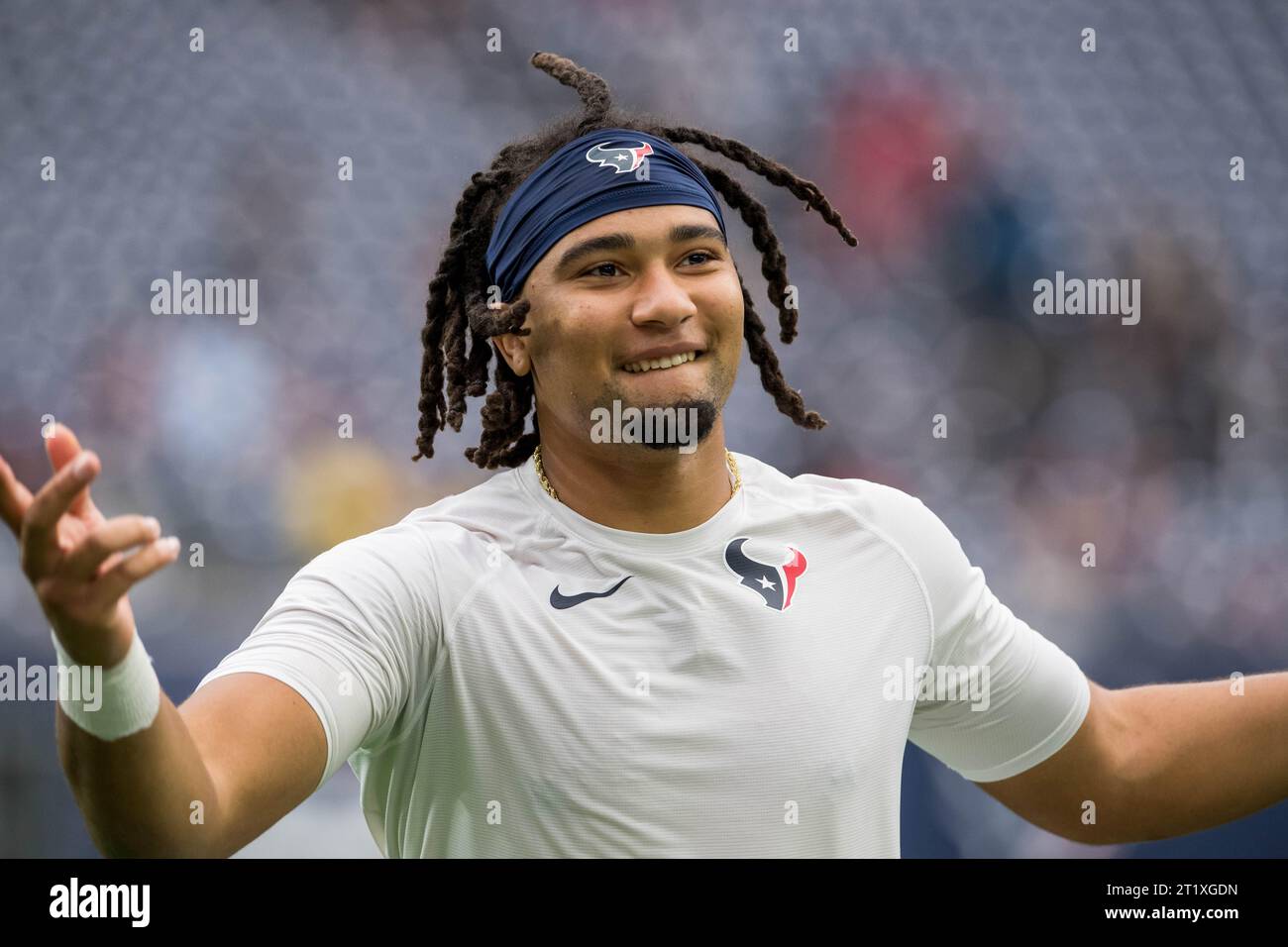 October 15, 2023: Houston Texans quarterback C.J. Stroud (7) smiles ...